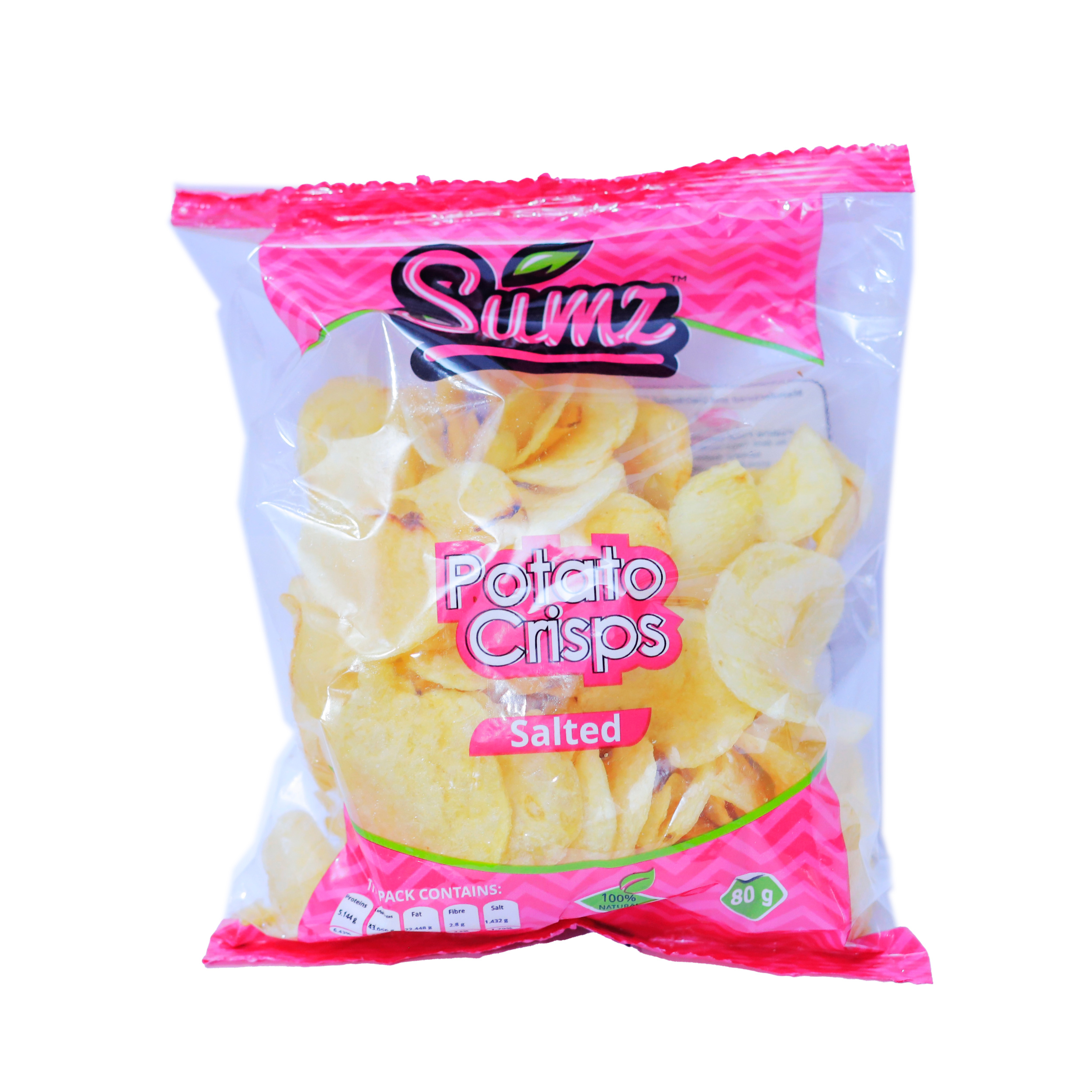 Sumz Potato Crisps, Salted, 160g - Jejetu