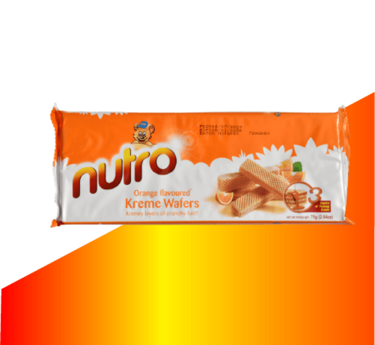 NUTRO Orange Kreme Flavored Wafers (75g) - Jejetu